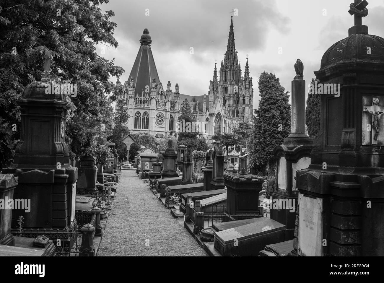 View of the Laeken Cemetery, it is of the parish type built in 1830 ...