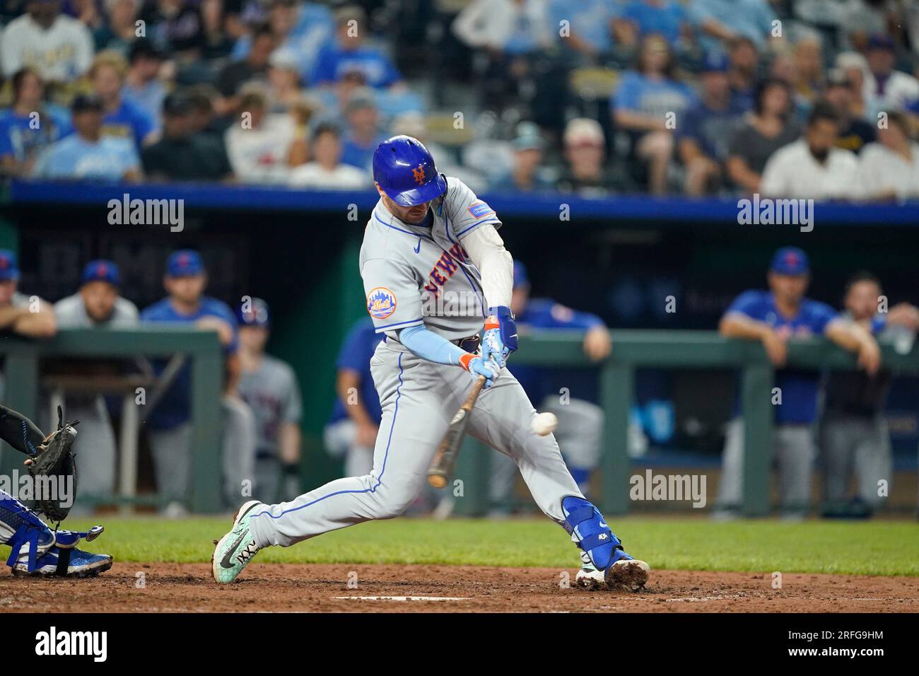 AUG 02, 2023: New York Mets first baseman Pete Alonso (20) drives a ...