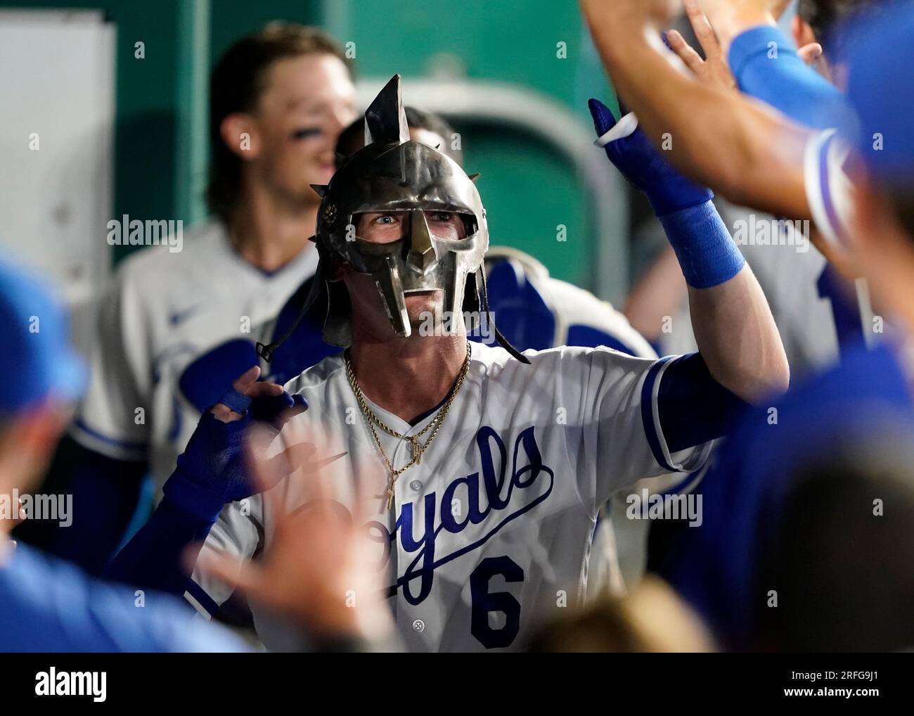 AUG 02, 2023: Kansas City Royals center fielder Drew Waters (6 ...