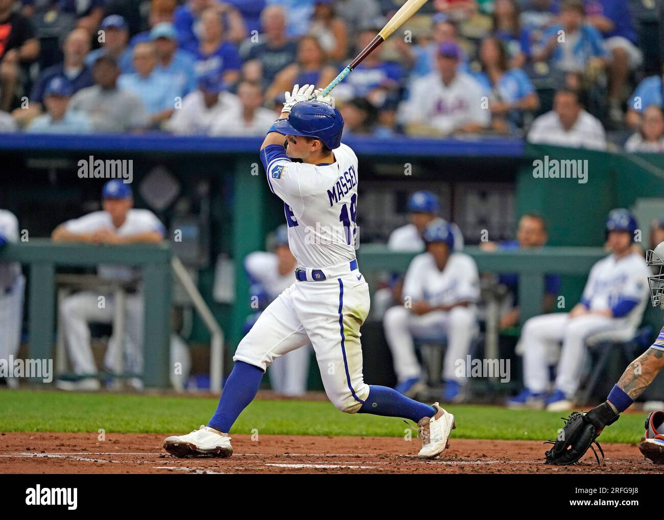 AUG 02, 2023: Kansas City Royals second baseman Michael Massey (19 ...