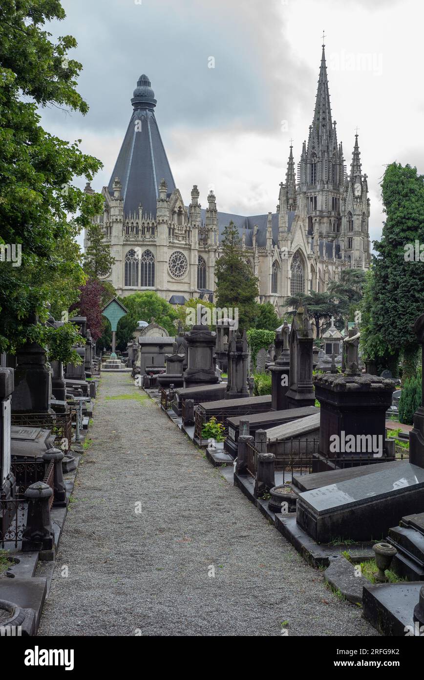 View of the Laeken Cemetery, it is of the parish type built in 1830 ...