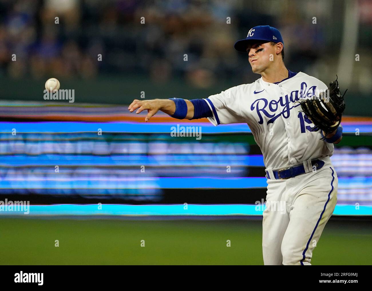 AUG 02, 2023: Kansas City Royals second baseman Michael Massey (19 ...