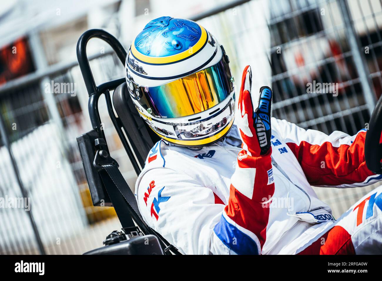 go-kart race, speed competition, Italian pilots, misano circuit Stock ...