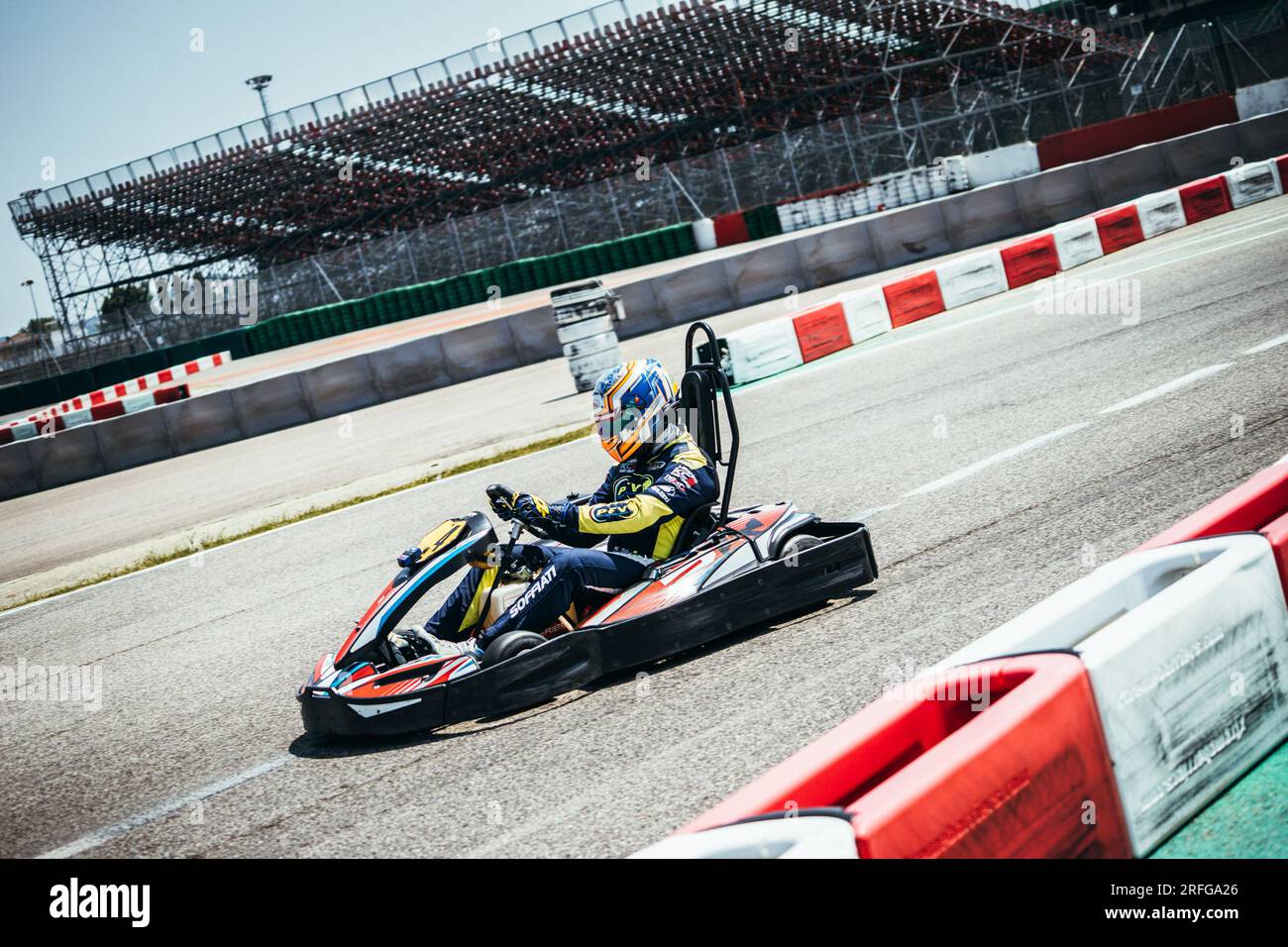 go-kart race, speed competition, Italian pilots, misano circuit Stock ...