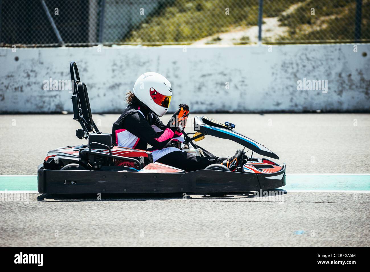 go-kart race, speed competition, Italian pilots, misano circuit Stock ...