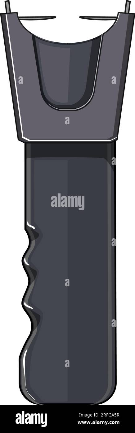 electroshock taser gun cartoon vector illustration Stock Vector Image ...