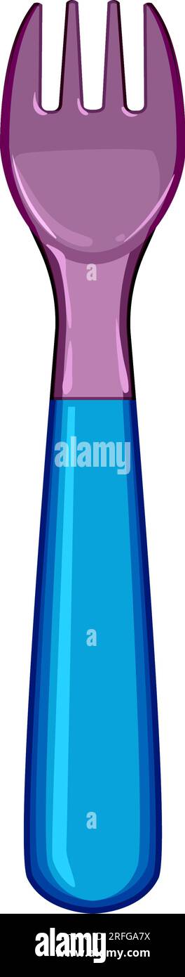 food toddler fork cartoon vector illustration Stock Vector Image & Art ...