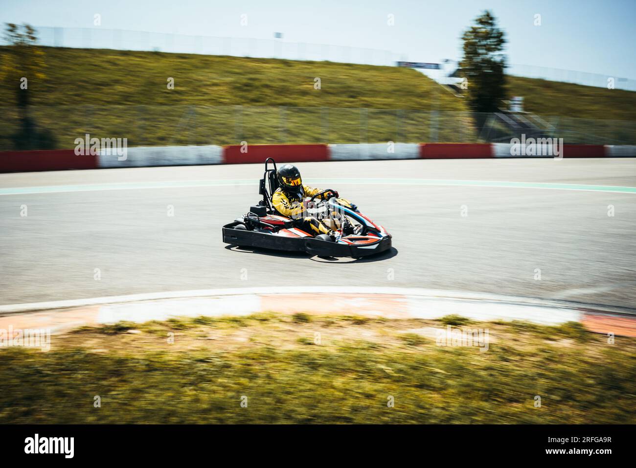 go-kart race, speed competition, Italian pilots, misano circuit Stock ...