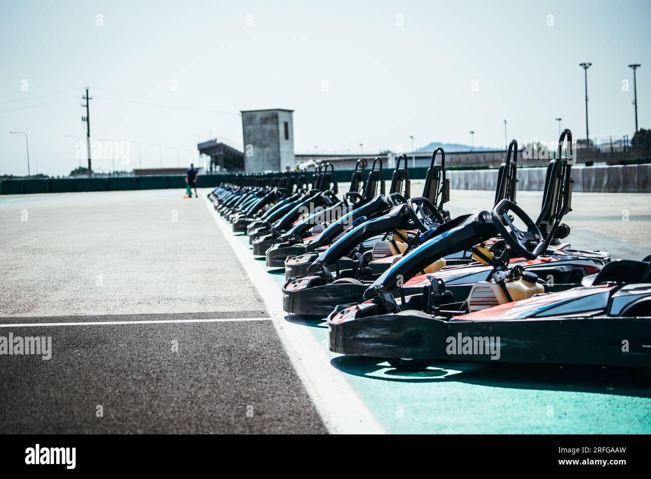 go-kart race, speed competition, Italian pilots, misano circuit Stock ...