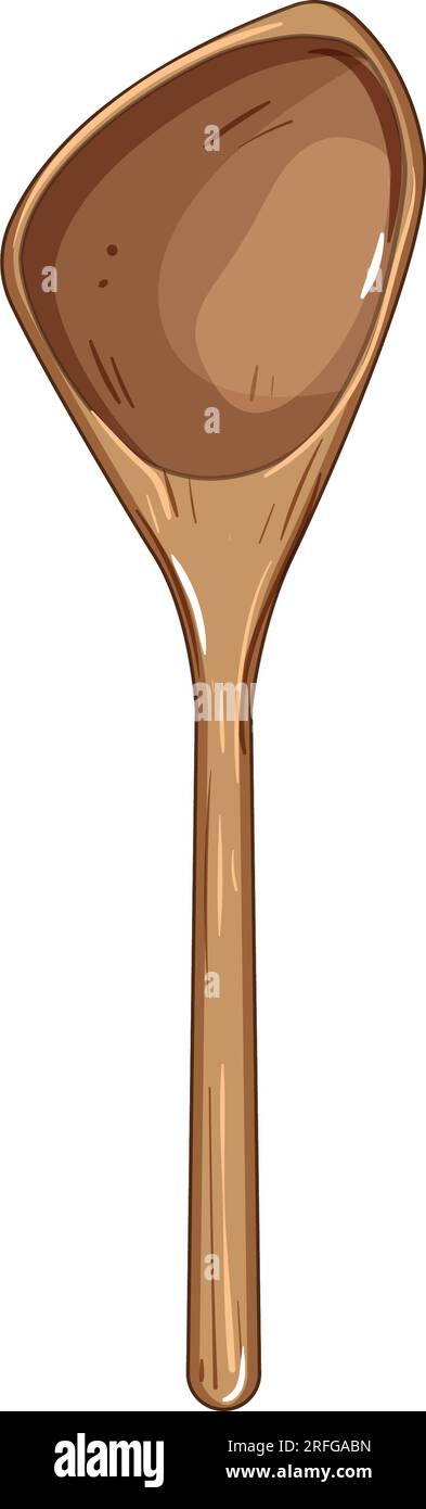 wood wooden spoon cartoon vector illustration Stock Vector Image & Art ...