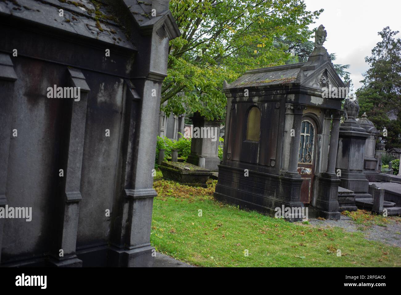 View of the Laeken Cemetery, it is of the parish type built in 1830 ...