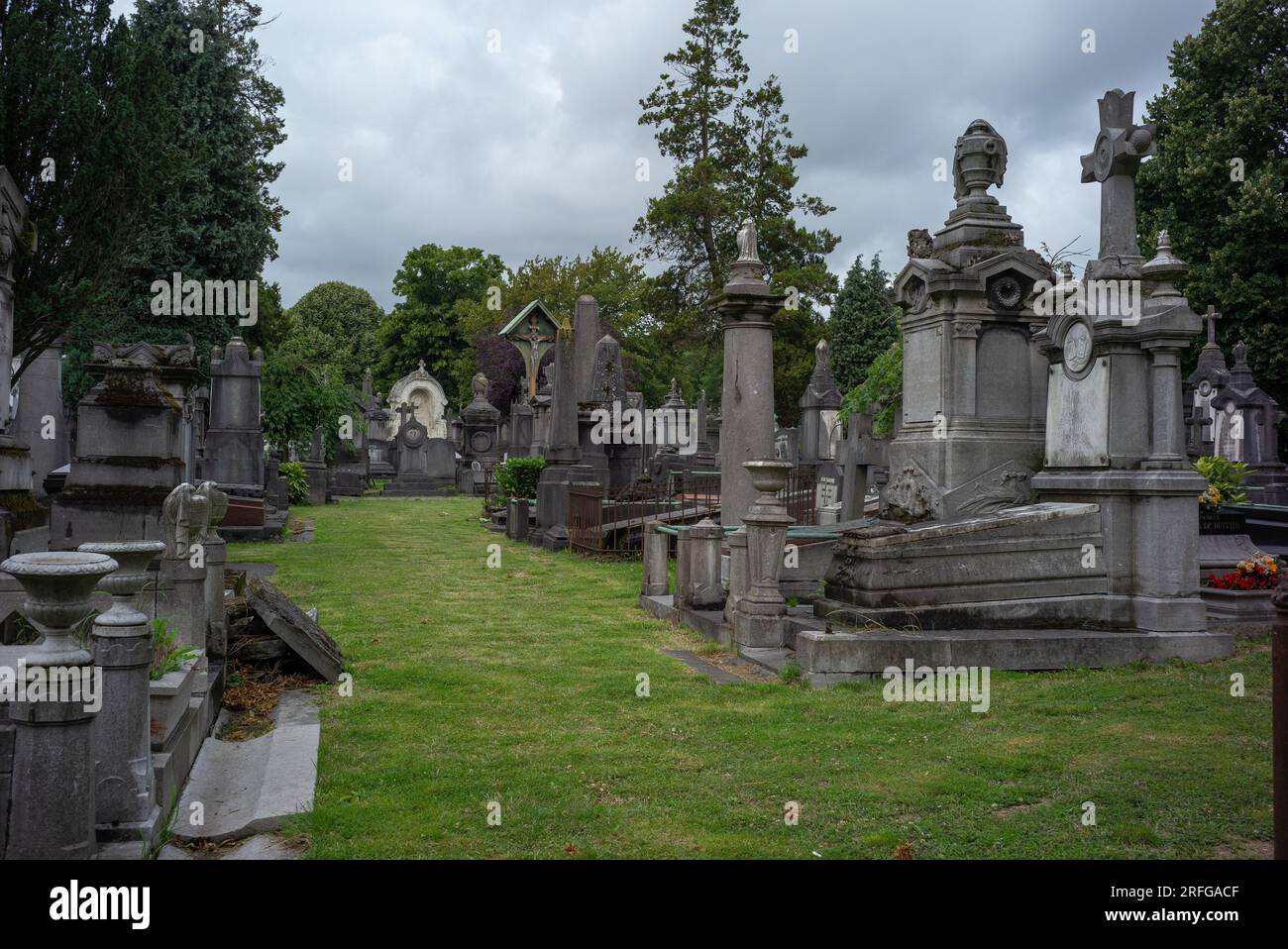 View of the Laeken Cemetery, it is of the parish type built in 1830 ...