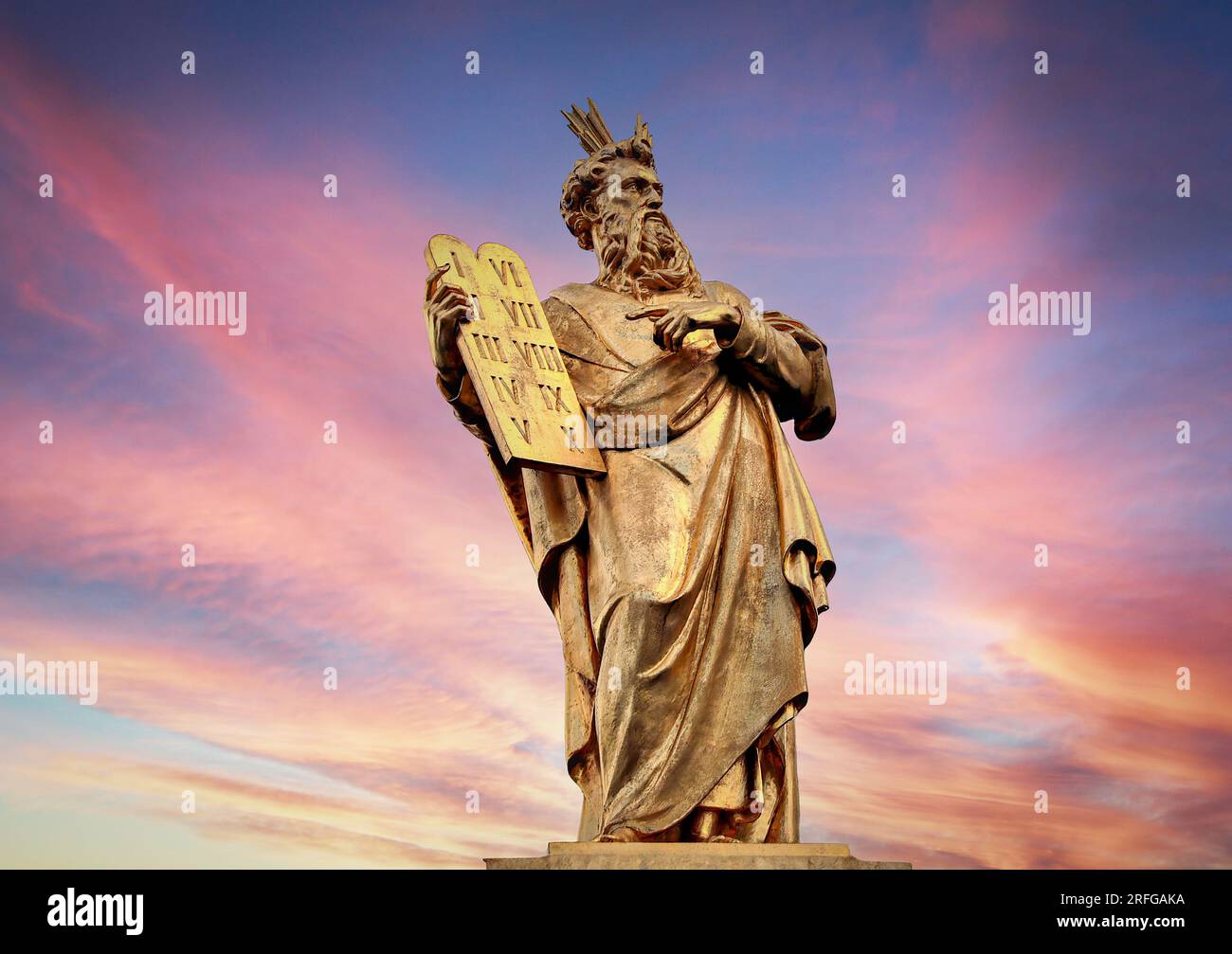 Moses and ten commandments gold hi-res stock photography and images - Alamy