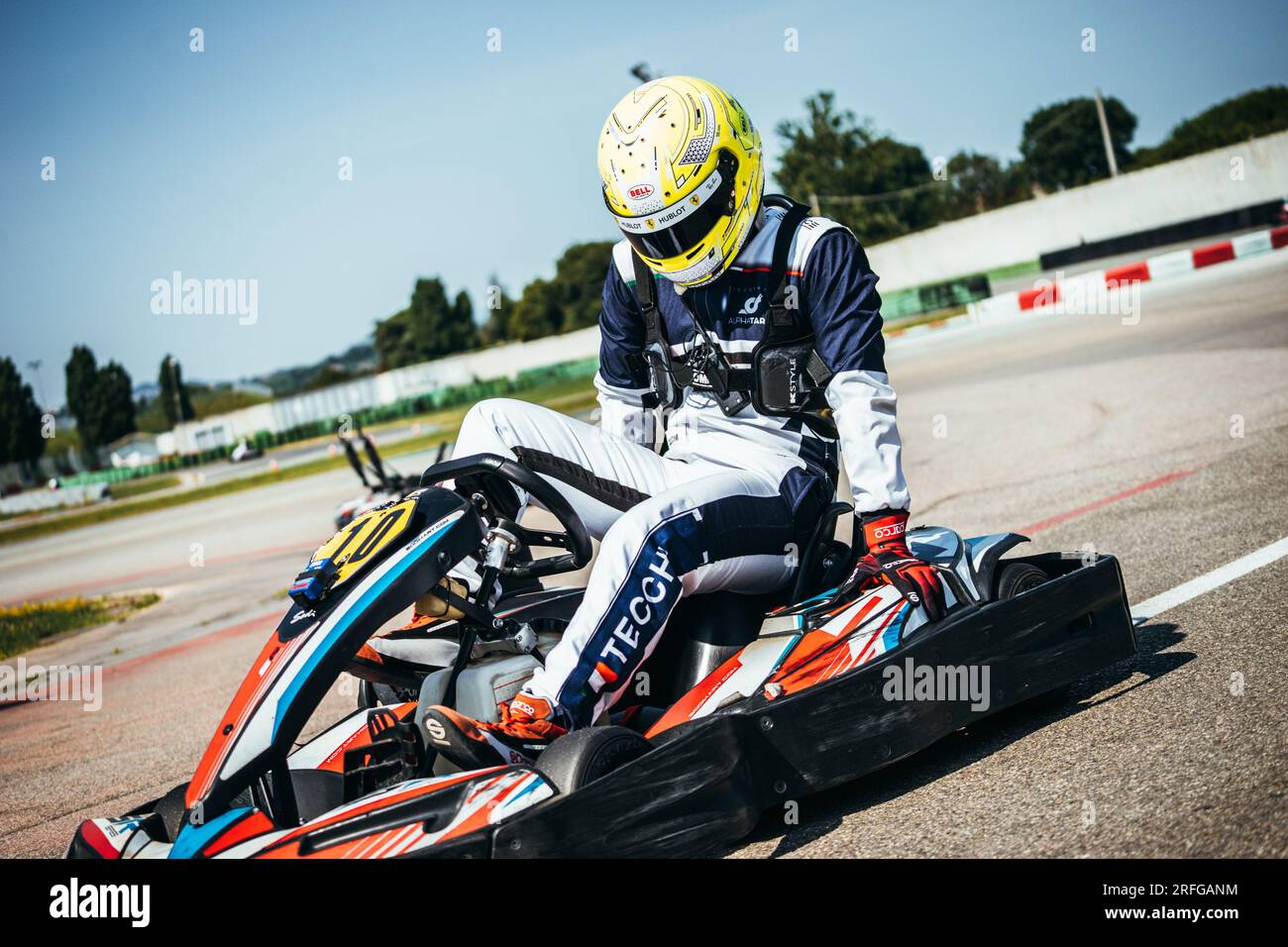 go-kart race, speed competition, Italian pilots, misano circuit Stock ...