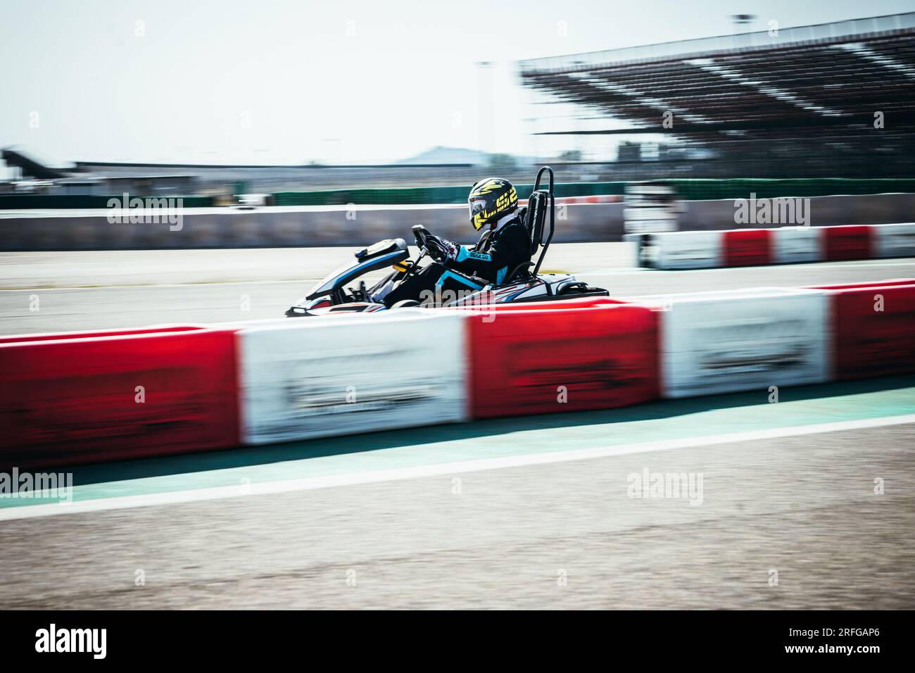 go-kart race, speed competition, Italian pilots, misano circuit Stock ...