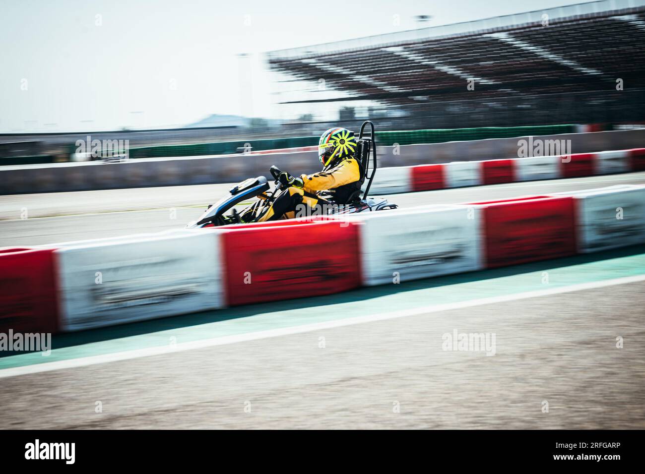 go-kart race, speed competition, Italian pilots, misano circuit Stock ...