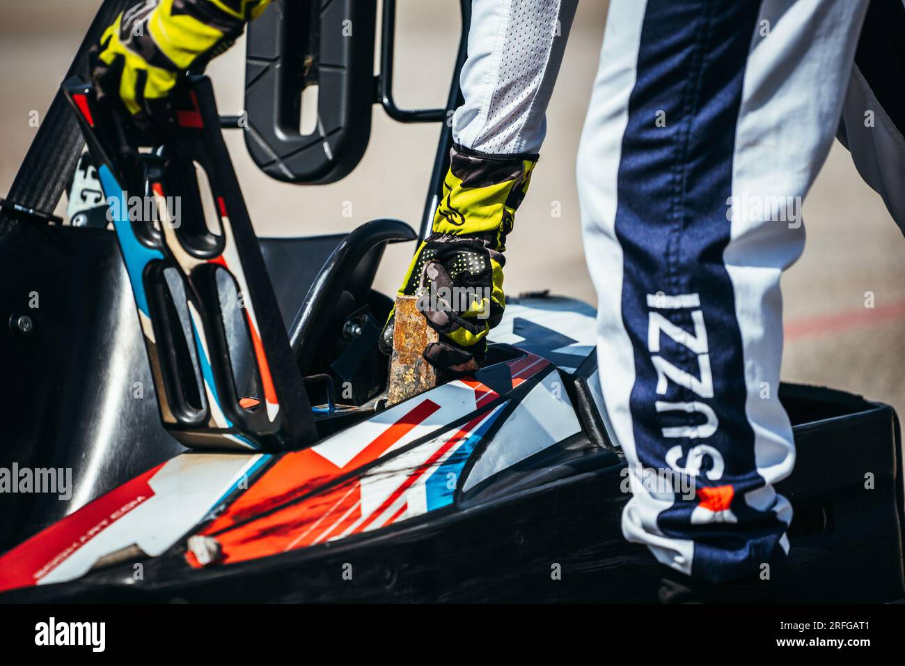 go-kart race, speed competition, Italian pilots, misano circuit Stock ...