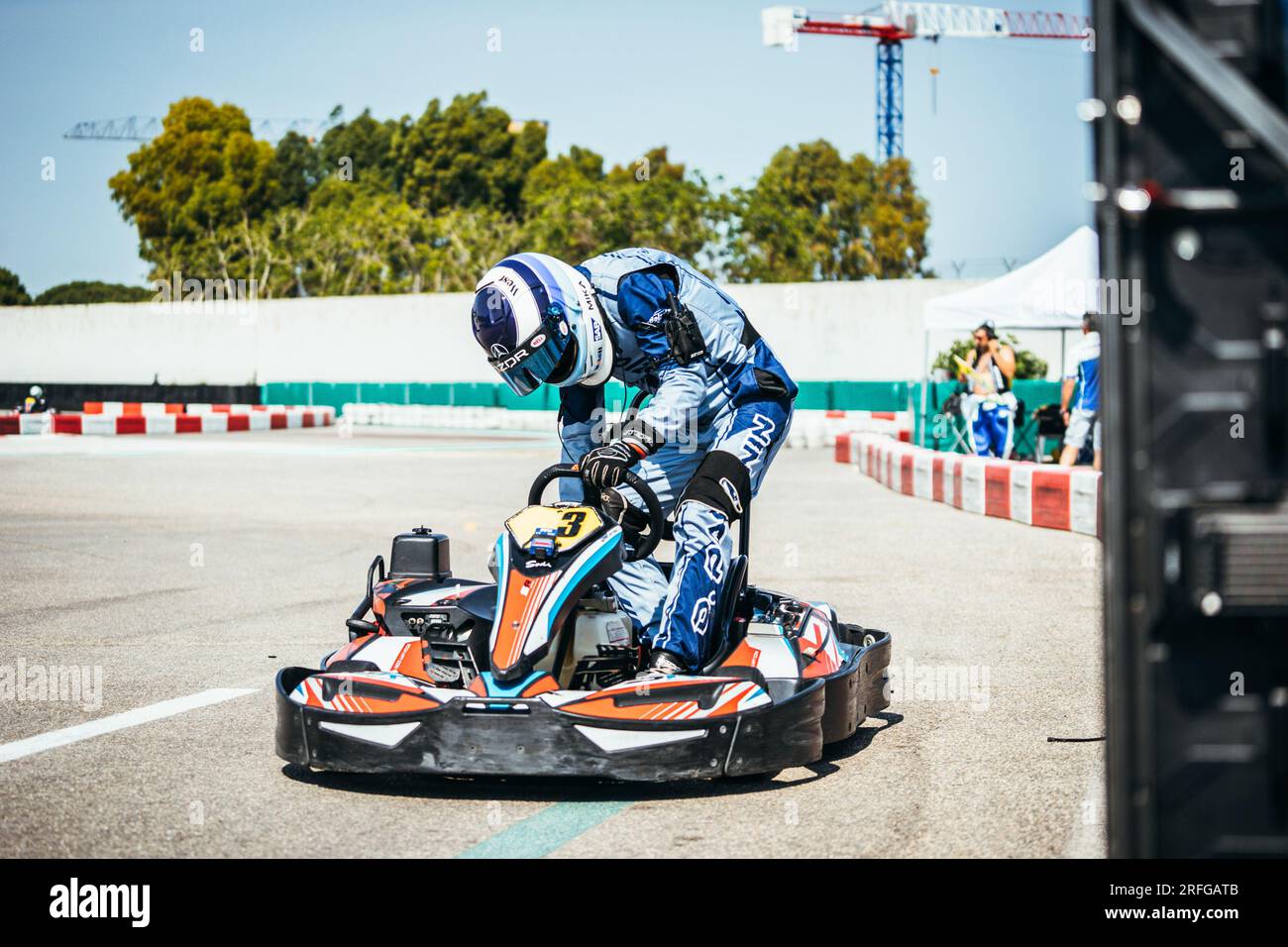 go-kart race, speed competition, Italian pilots, misano circuit Stock ...