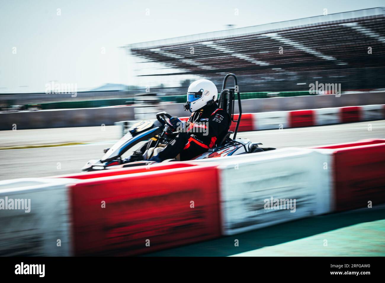 go-kart race, speed competition, Italian pilots, misano circuit Stock ...