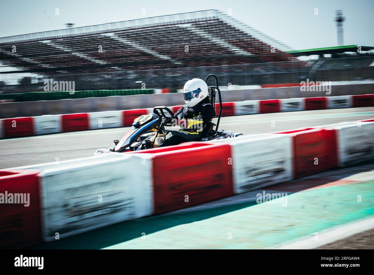 go-kart race, speed competition, Italian pilots, misano circuit Stock ...