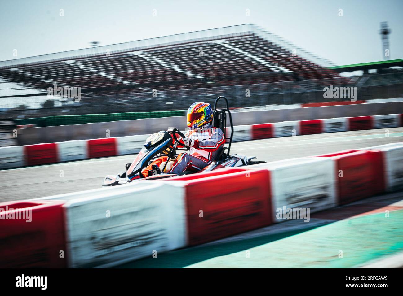 go-kart race, speed competition, Italian pilots, misano circuit Stock ...