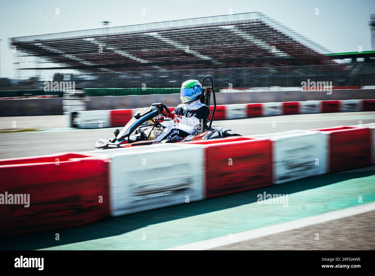 go-kart race, speed competition, Italian pilots, misano circuit Stock ...