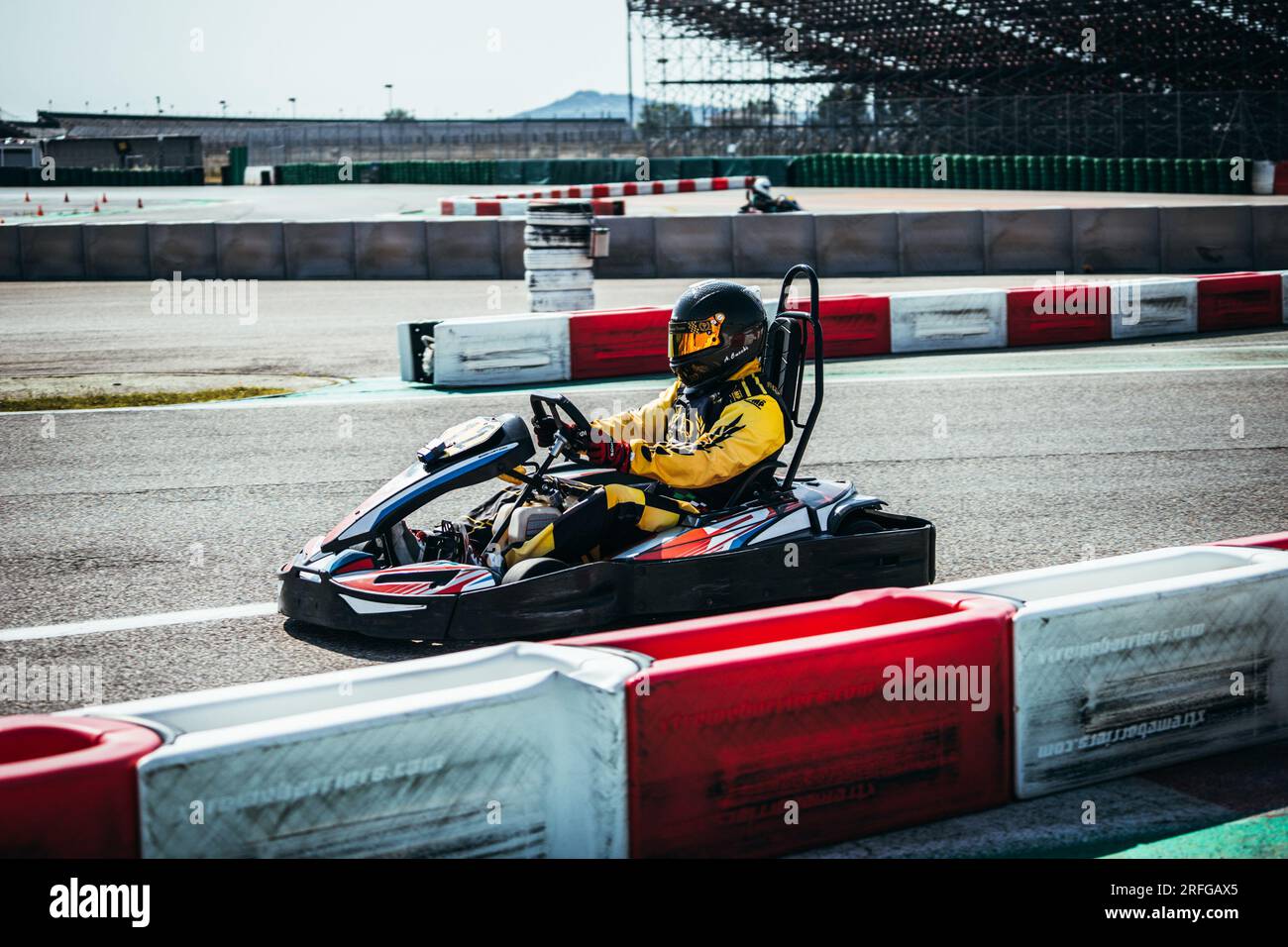 go-kart race, speed competition, Italian pilots, misano circuit Stock ...