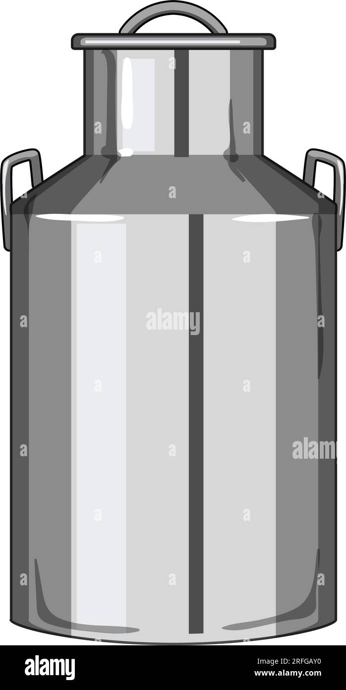 container metal milk can cartoon vector illustration Stock Vector Image ...