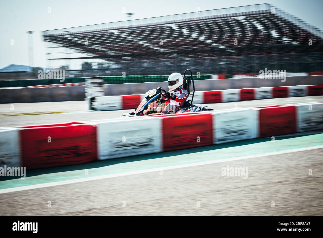 go-kart race, speed competition, Italian pilots, misano circuit Stock ...