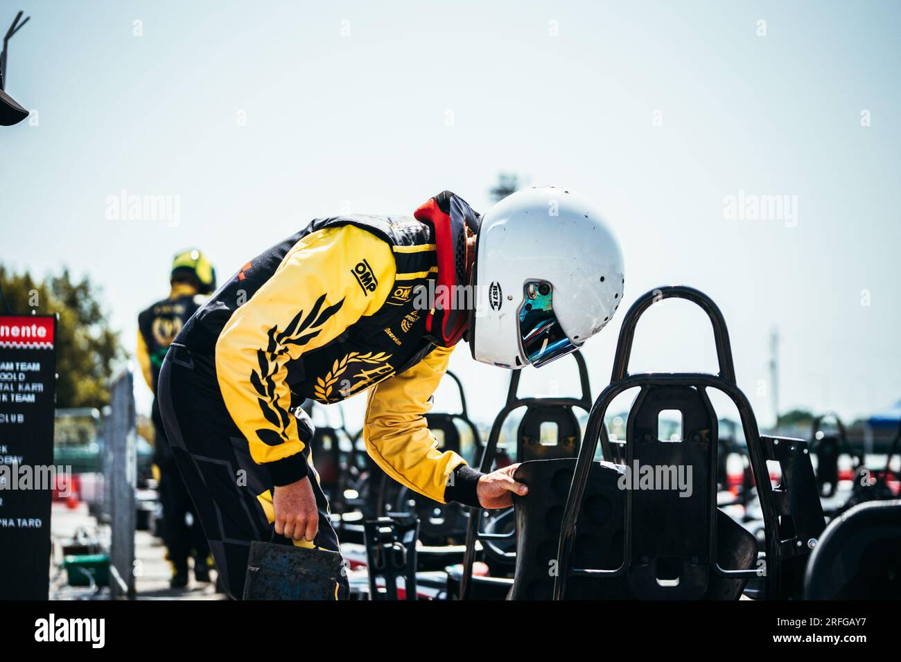 go-kart race, speed competition, Italian pilots, misano circuit Stock ...