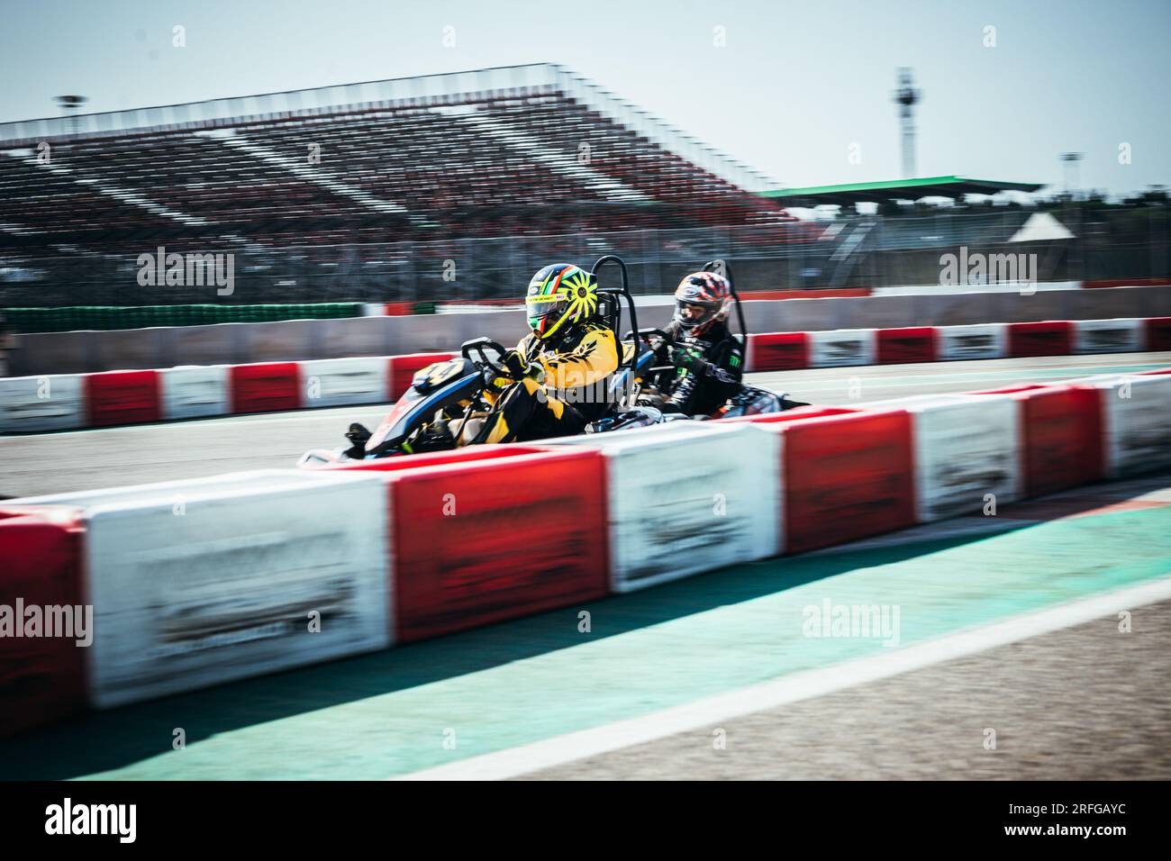 go-kart race, speed competition, Italian pilots, misano circuit Stock ...