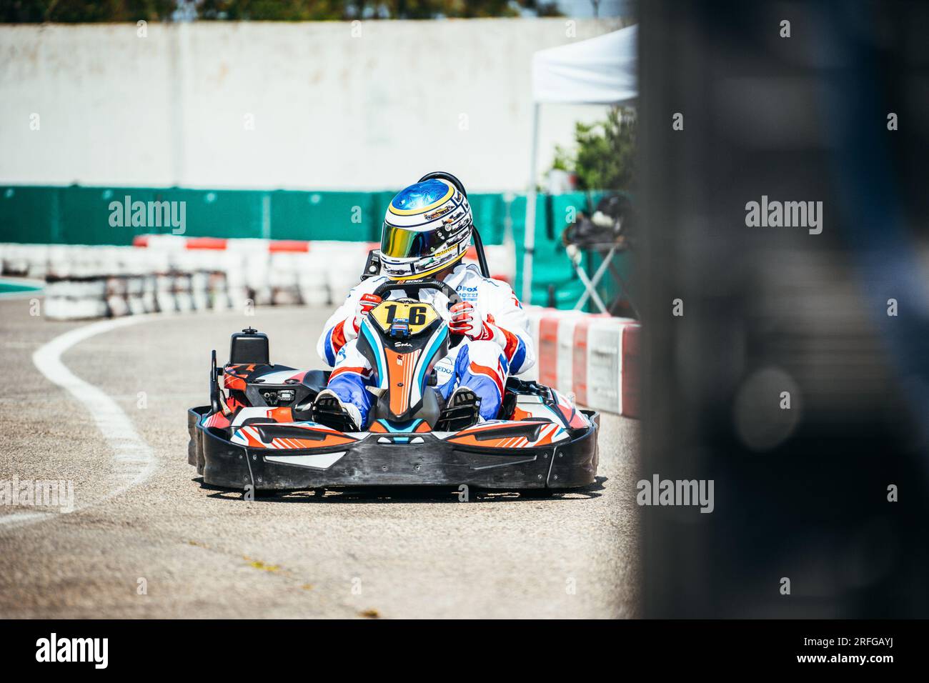 go-kart race, speed competition, Italian pilots, misano circuit Stock ...