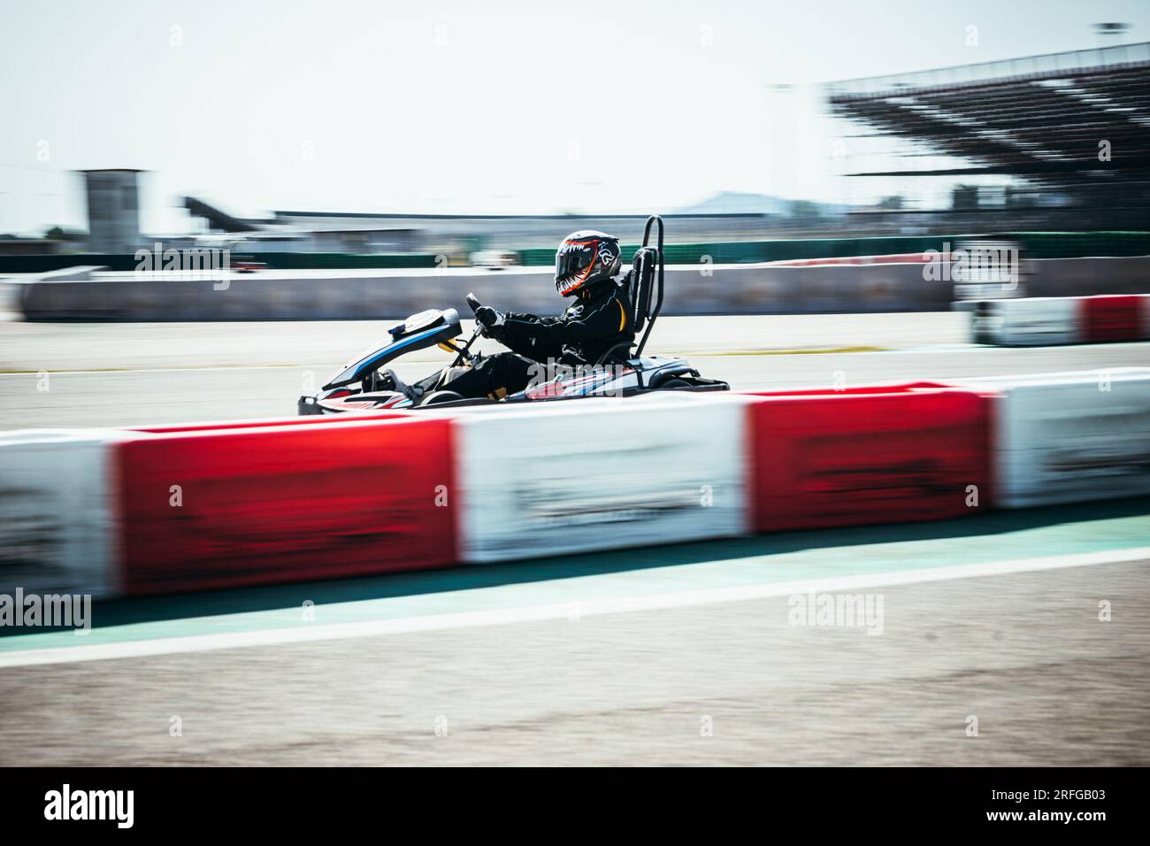 go-kart race, speed competition, Italian pilots, misano circuit Stock ...