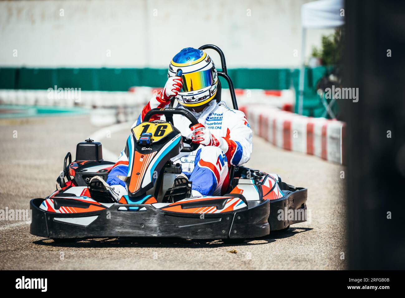 go-kart race, speed competition, Italian pilots, misano circuit Stock ...