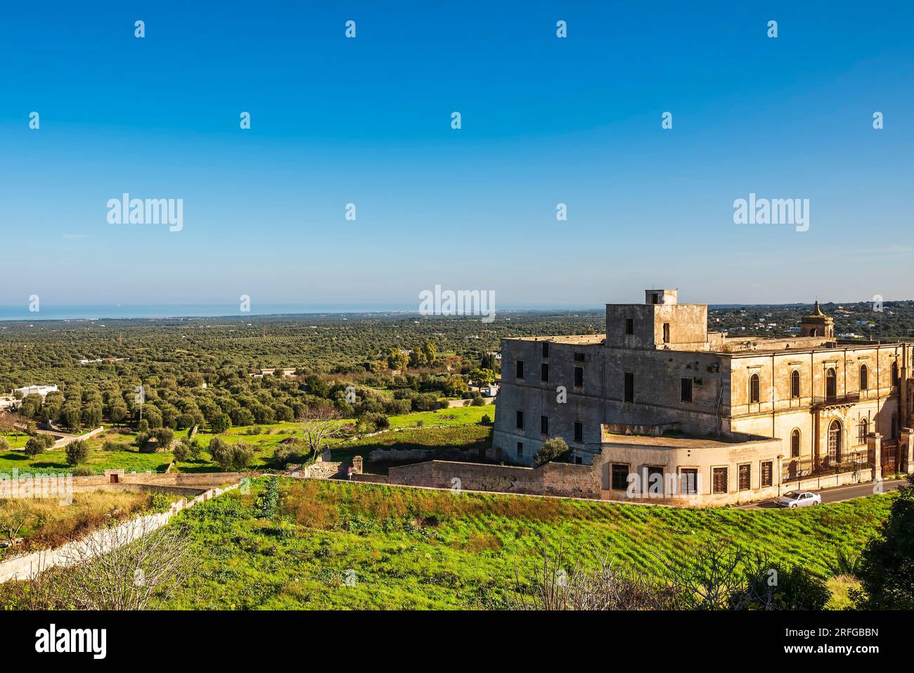 Aerial view of Church and dormitory of San Francesco dii Paola in ...