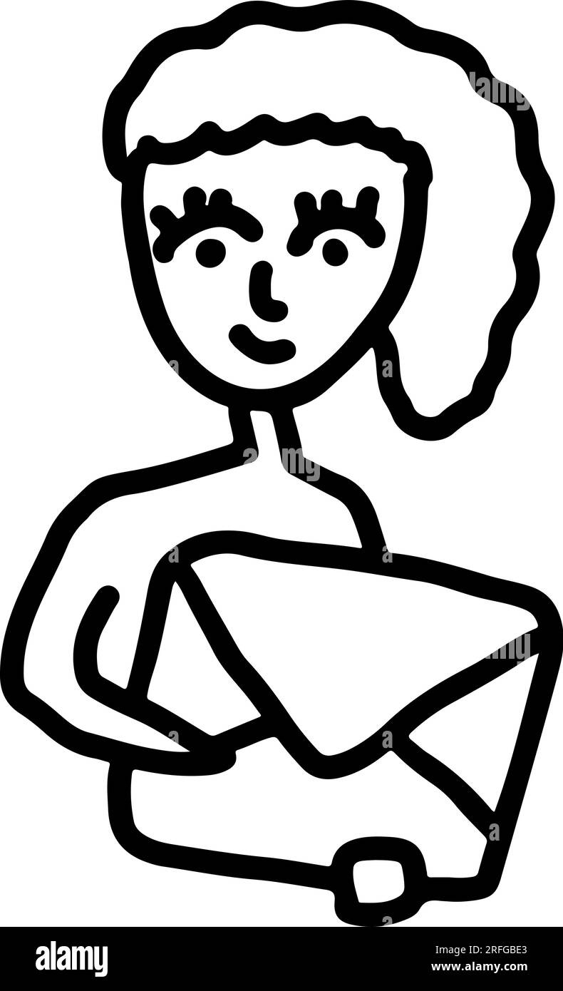 Woman receiving letter Stock Vector Images - Alamy