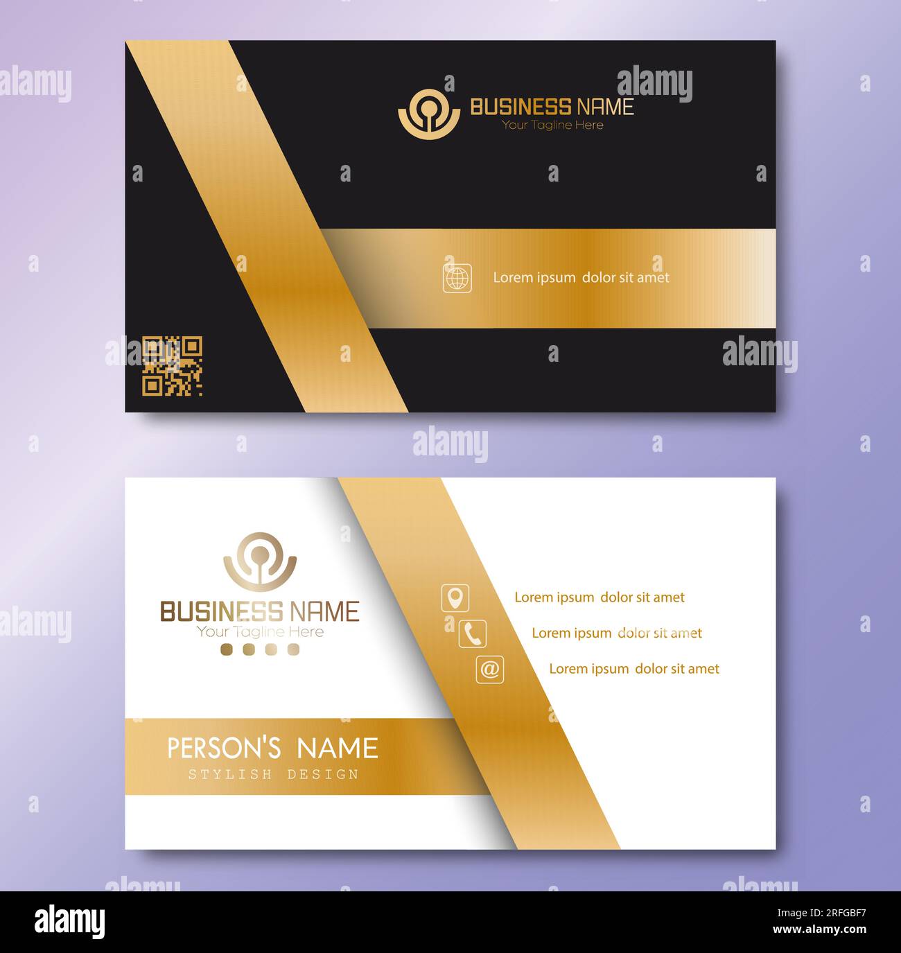A business card. Premium double-sided business card design. Corporate ...