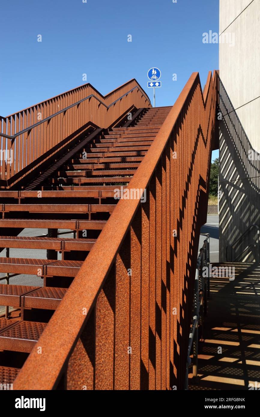 The Gangway / Landgangen, or harbour bridge, Esbjerg, Denmark Stock ...