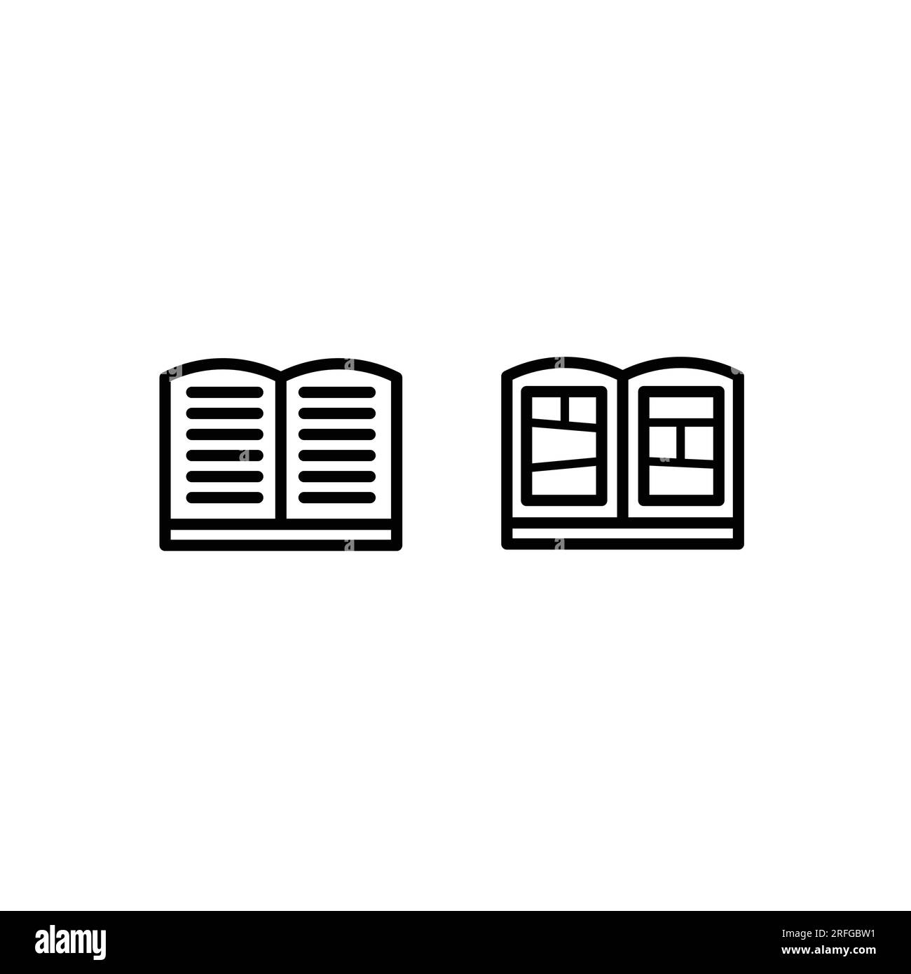 Open comic book isolated Cut Out Stock Images & Pictures - Alamy