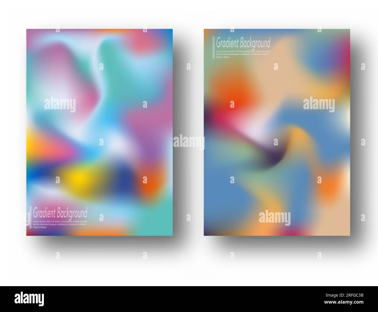 Gradient background, color blur. A set of templates for interior design ...