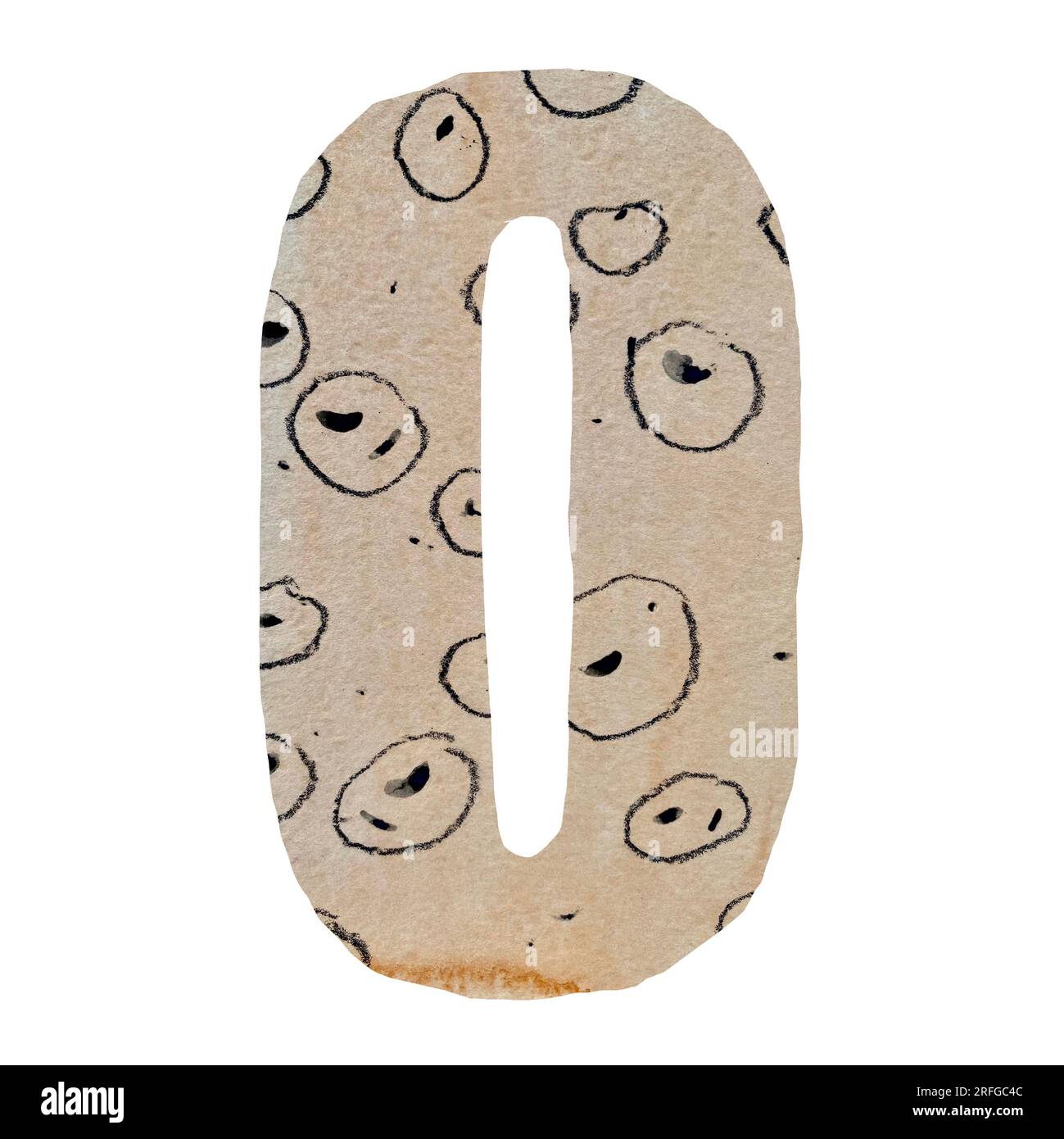 Capital letter O cut out paper alphabet Stock Photo - Alamy