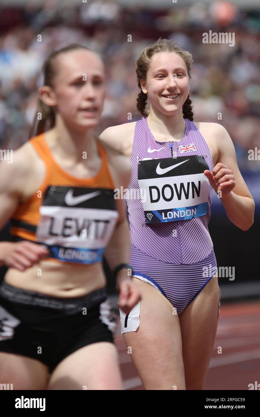 Maddie DOWN of Great Britain in the womens T38 100m Ambulant in the ...