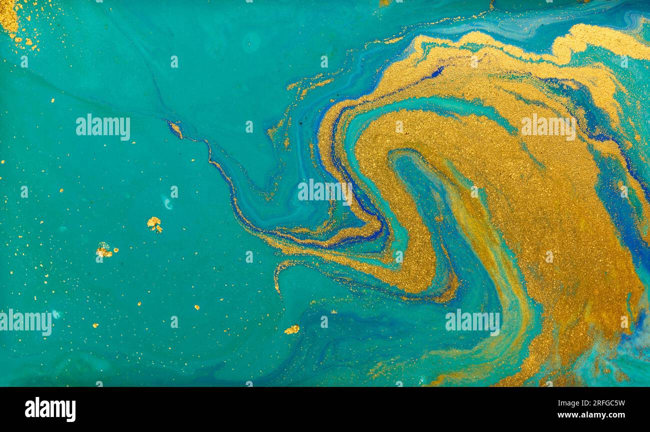 Blue gold paint wall hi-res stock photography and images - Alamy