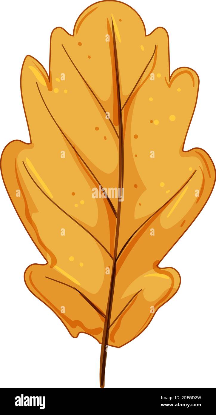color autumn leaf cartoon vector illustration Stock Vector Image & Art ...