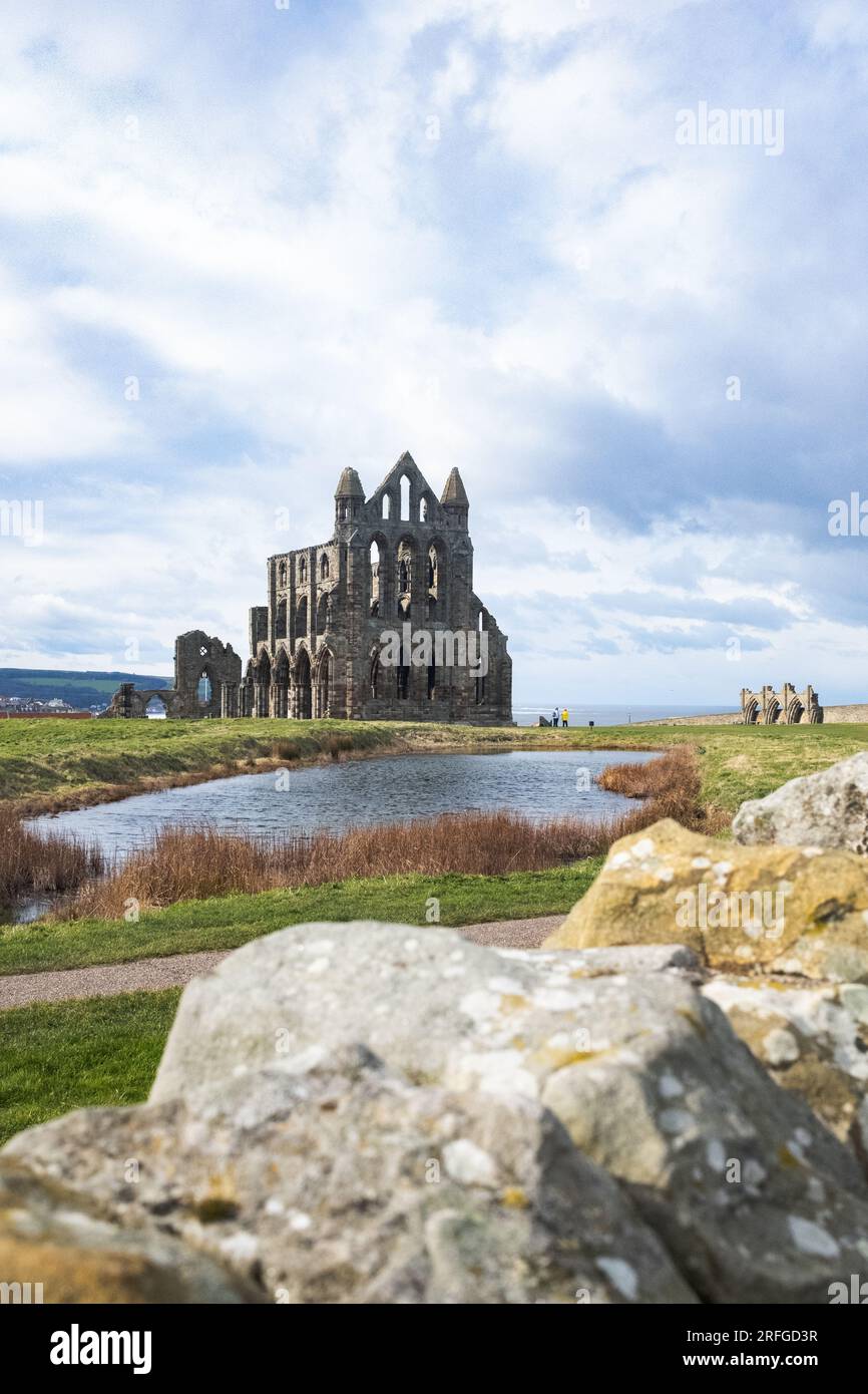 Whitby Abbey ruins, North Yorkshire, England, UK Stock Photo - Alamy
