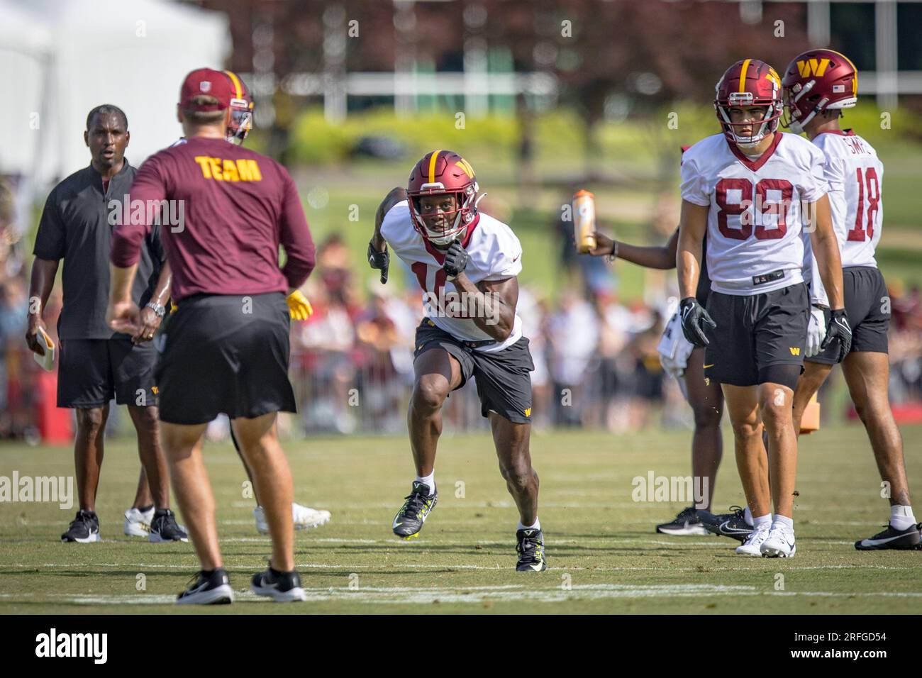 July 29, 2023; Ashburn, VA, USA: Washington Commanders wide receiver ...