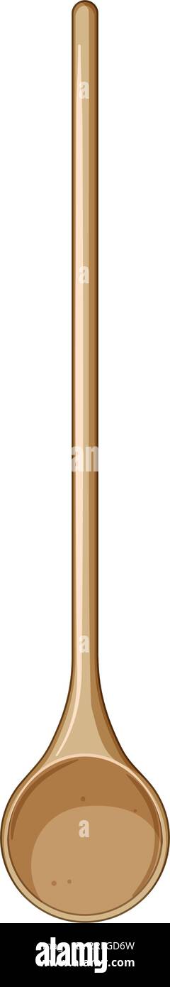 kitchen wooden spoon cartoon vector illustration Stock Vector Image ...