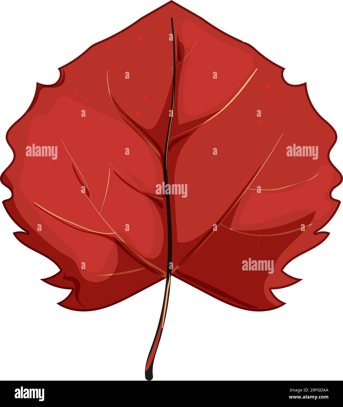 nature autumn leaf cartoon vector illustration Stock Vector Image & Art ...