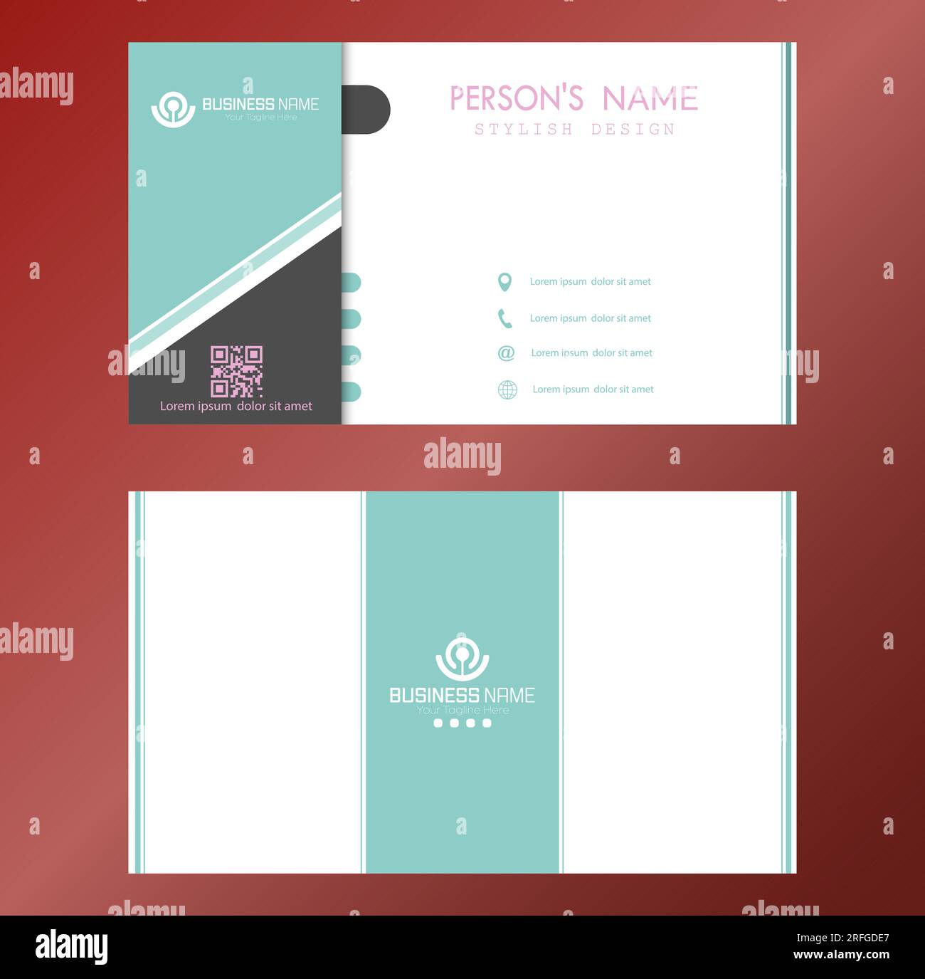 A business card. Double-sided business corporate card design ...