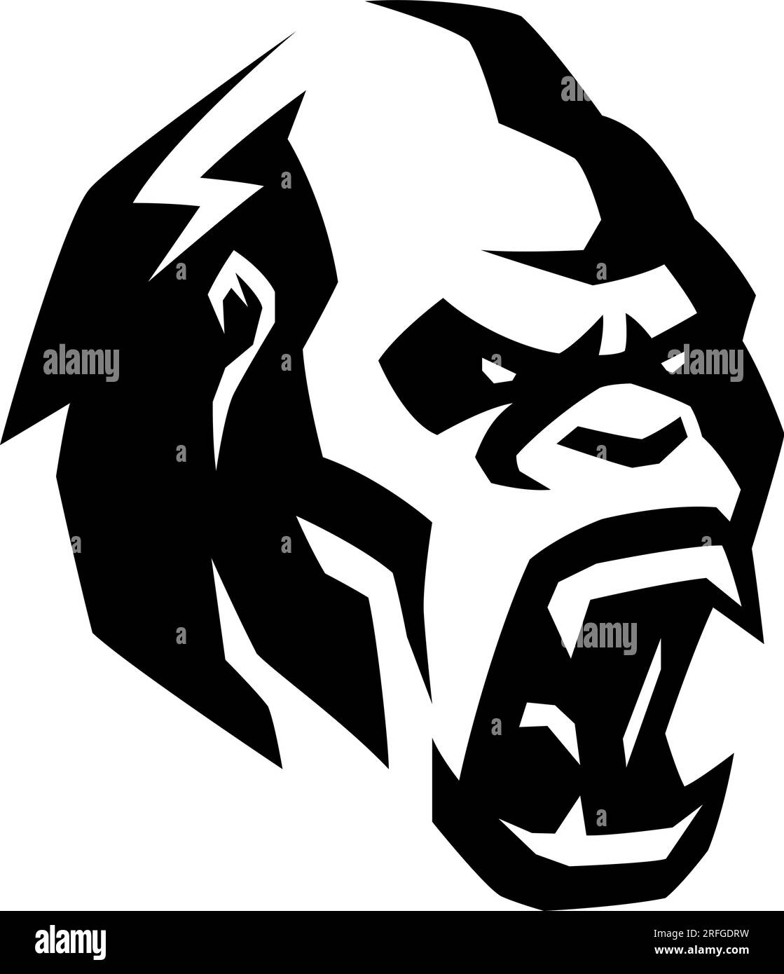 Gorilla Roar Vector